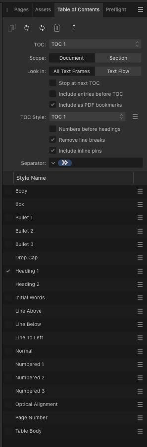 Table Of Contents Issue Affinity On Desktop Questions Macos And