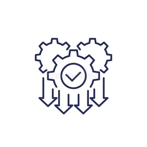 Cost Optimization And Efficiency Line Icon Vector Stock Vector