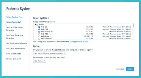 Pairing A Target System For Agentless Backups