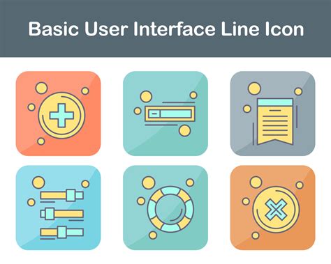 Basic User Interface Vector Icon Set Vector Art At Vecteezy