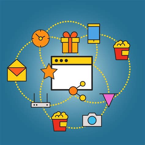 Premium Vector Modern Communication Scheme Flat Design Concept