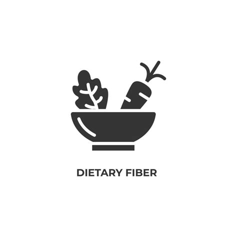 Vector Sign Of Dietary Fiber Symbol Is Isolated On A White Background
