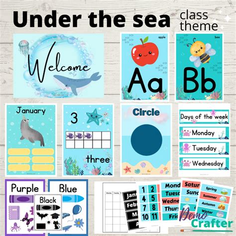 Under The Sea Class Theme Digital Downloads Demo Crafter