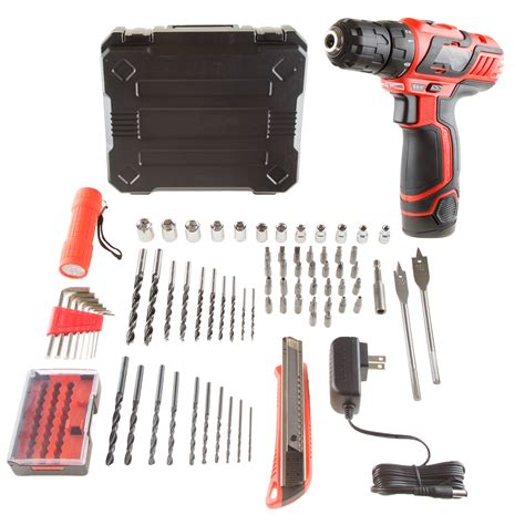 Stalwart 75 Piece 12v Cordless Drill Accessories Set With Led