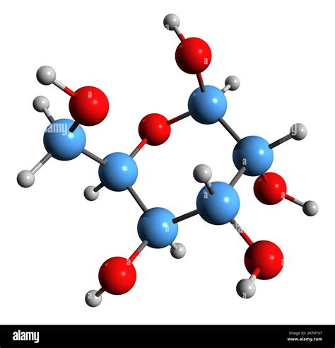 3d Image Of Gulose Skeletal Formula Molecular Chemical Structure Of Aldohexose Sugar Isolated
