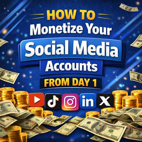 Buy How To Monetize Your Social Media Accounts From Day 1 By Omatule