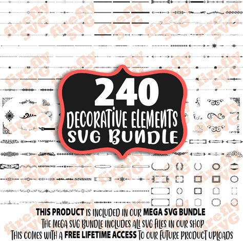 Decorative Elements Svg Ornaments Svg Flourishes Svg Twirls Svg Text