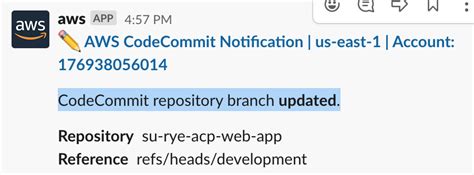 Amazon Web Services Aws Code Commit Slack Integration How To Display Author And Commit