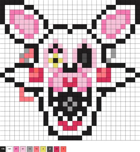 A Cross Stitch Pattern With An Image Of A Cows Face In Pink And Black