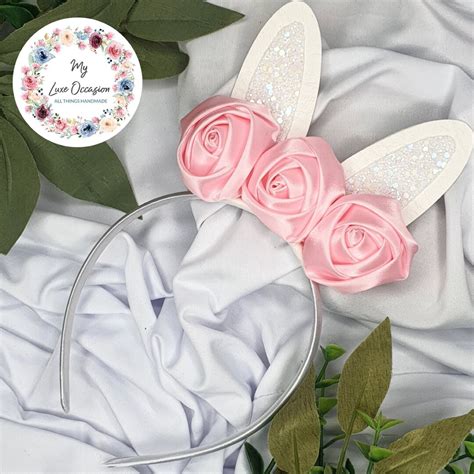 Bunny Ears Headband Floral Bunny Ear Headband Easter Photo Props