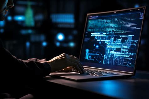 Premium Photo Programmer Working On Their Professional Development Types On A Laptop Computer