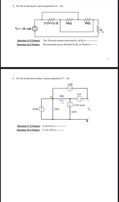 Solved For The Circuit Shown Answer Questions 15 16 Chegg Com