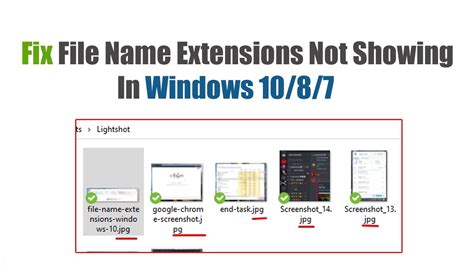 How To Fix File Name Extensions Not Showing In Windows 7 8 10 YouTube