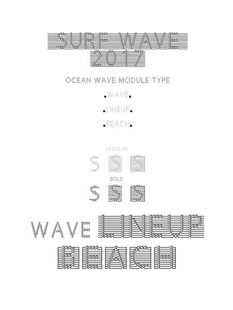Ocean Wave Module Font And Posters On Behance