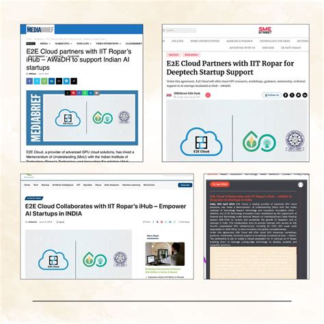 E2e Networks Limited On Linkedin Mou E2ecloud Iitropar Ihubawadh