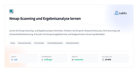 Nmap Scanning Und Ergebnisanalyse Lernen Labex