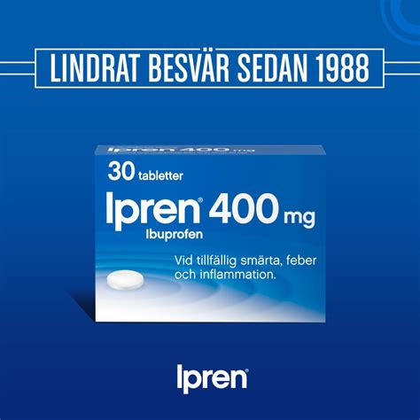 Ipren® Värktabletter 400mg Smärtlindrande Mot Feber Och Värk