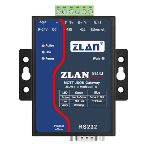 zlan5144j konwerter szeregowy mqtt json do modbus