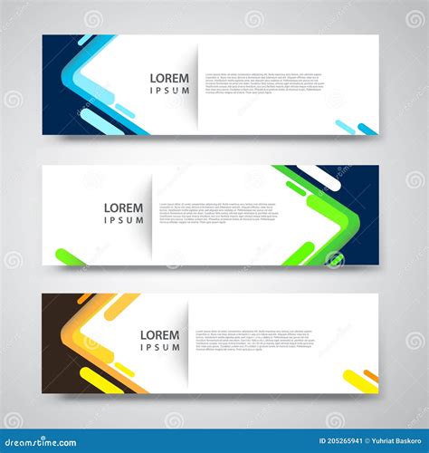 Vector Set Abstract Geometric Design Banner Web Template Stock Vector Illustration Of Banner