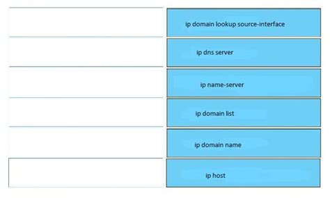 drag drop drag and drop the dns lookup commands from the left onto