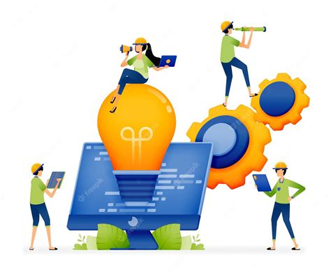 Premium Vector Illustration Of Programming Engineering And Coding For
