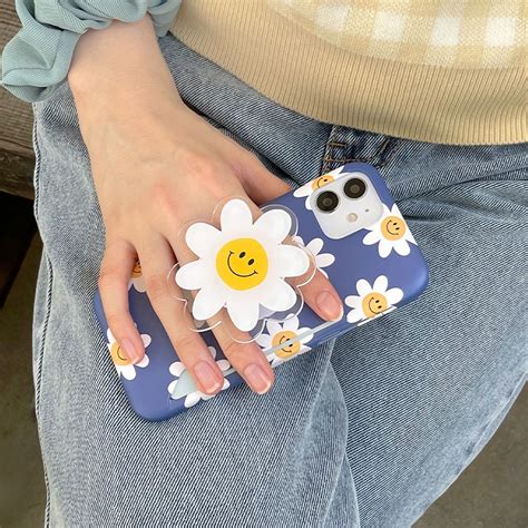 빠른배송 세트 할인 카드포켓아크릴톡 스마일 꽃 2종 Set 심플 아이폰케이스 지갑 카드 수납 풀커버 폰케이스 젤리 투명 실리콘 아이폰 11 12 13 14