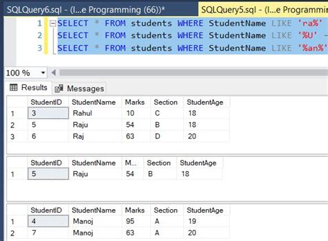 Sql Like Statement Tutorialstrend