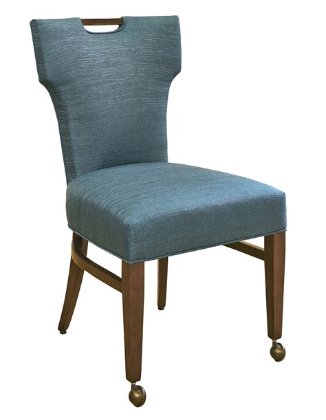 Presidio Side Chair W Front Leg Casters Designmaster Furniture