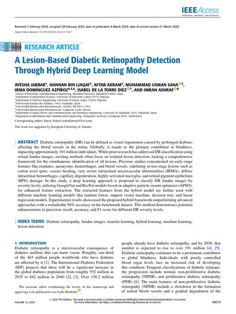 A Lesion Based Diabetic Retinopathy Detection Through Hybrid Deep Learning Model Pdf Retina