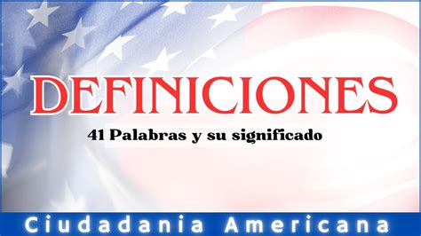 41 Palabras Y Sus Definiciones N 400 Youtube