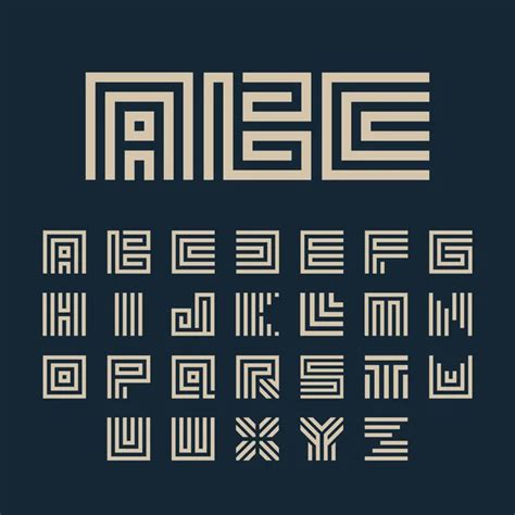 Digital Vector Alphabet Isolated Abstract Technology Font Microchip