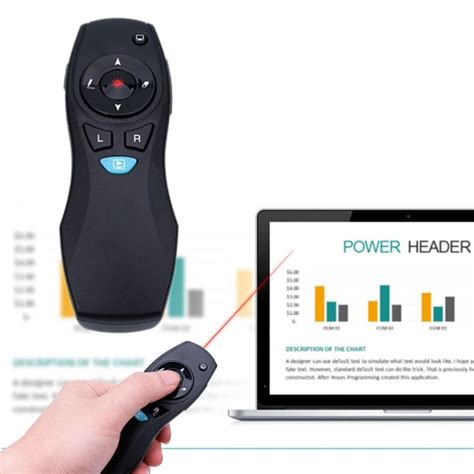 Viboton A3 멀티미디어 프레젠테이션 원격 Powerpoint 리모콘 무선 발표자 에어 마우스 제어 거리 10 15m