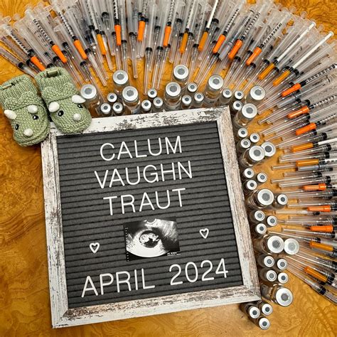 Were Thrilled To Share The News Our Son Calum “cal” Vaughn Traut Is Arriving April 2024 🐣