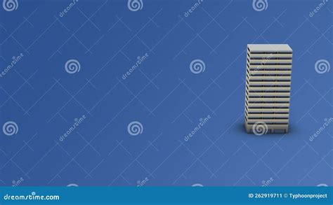 A Miniature Of A High Rise Apartment Building City Housing Text Space