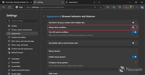 How To Fix Inconsistent Scrollbars In Microsoft Edge Neowin