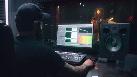 Audio Engineer Records Song For Male Singer Stock Footage Video Of Singer Engineer 275656654