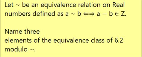 solved let ∼ be an equivalence relation on real numbers