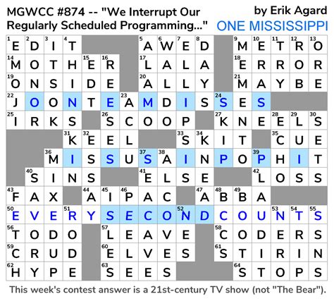 Matt Gaffneys Weekly Crossword Contest