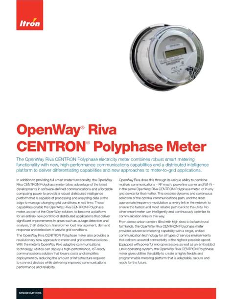 Openway® Riva Centron® Polyphase Meter Docslib
