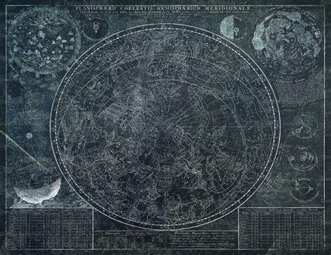 Vintage Astronomy Map Overlay Set 10 Antique Celestial Star Chart Png