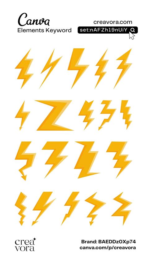 Canva Element Keyword For Lightning Icons Collection Church Media