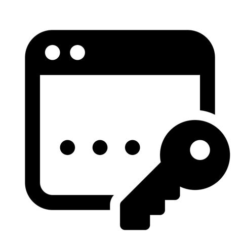 Password Symbols And Icons In Windows 11 Outline Style Png Svg