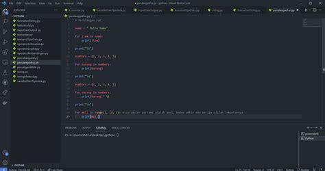 Basic Python Perulangan For SummerCode