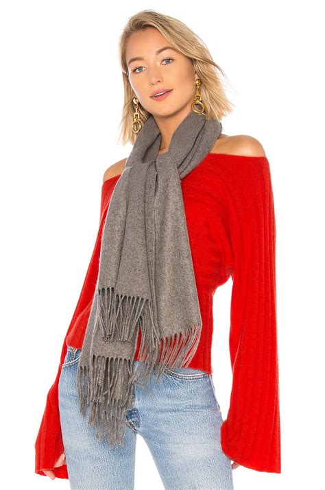Hat Attack Chic Muffler Scarf In Grey Revolve
