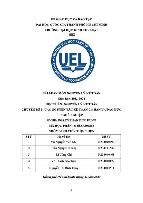 Tiểu luận NLKT BỘ GIÁO DỤC VÀ ĐÀO TẠO ĐẠI HỌC QUỐC GIA THÀNH PHỐ HỒ CHÍ MINH TRƯỜNG ĐẠI HỌC