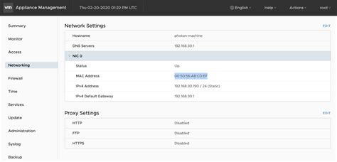 Виртуализация Как изменить Mac адрес сервера Vmware Vcenter Server Appliance Vcsa при