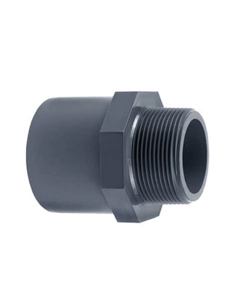 Male Thread Plain Socket Pvc Class E Pressure Pipe Fitting Grey