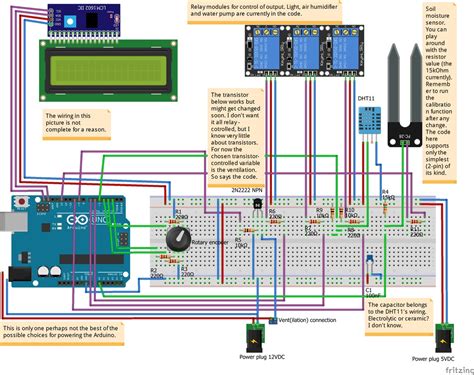 Arduino Uno Lcd 16x02 And Rotary Encoder Controlled Plant Environment