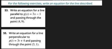 solved for the following exercises write an equation for