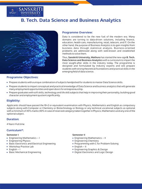 sanskriti b tech data science and business analytics pdf data
